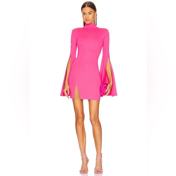 REVOLVE | Dresses | Michael Costello X Revolve Mr Gibson Hot Pink Bell ...
